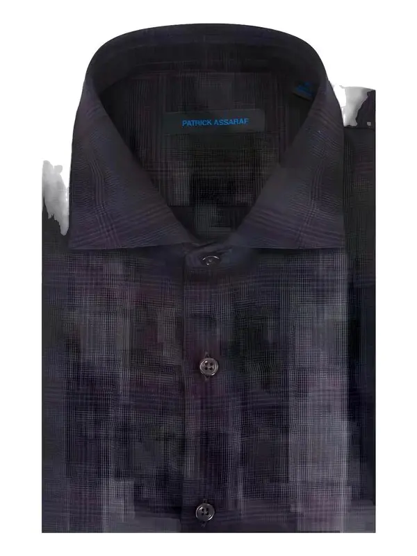 PATRICK ASSARAF Checked Shirt - Grey