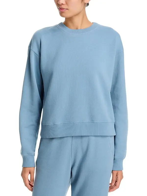 Velvet By Graham & Spencer Long Sleeve Crewneck Sweatshirt - Sail Blue