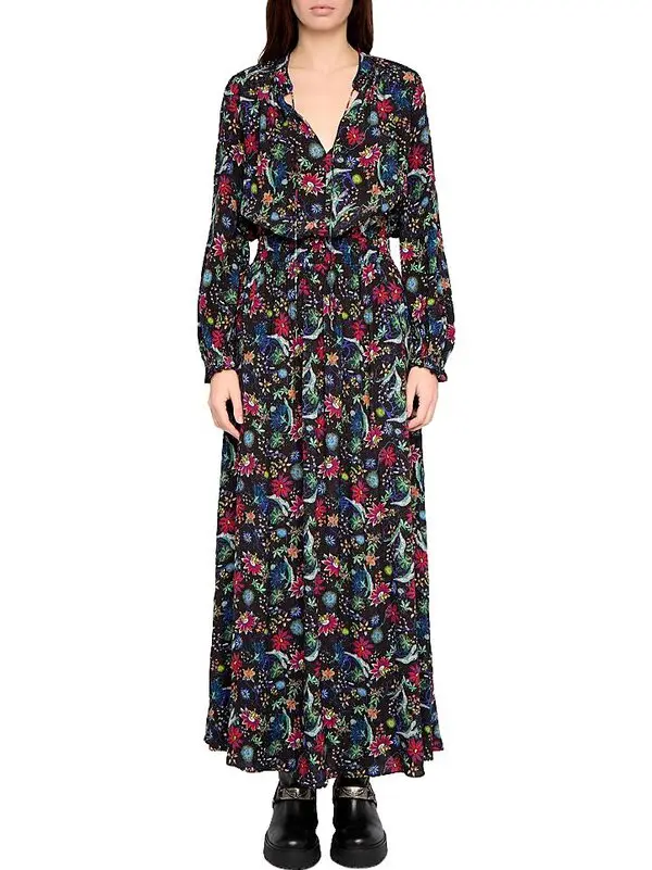 Zadig&Voltaire Rayado Maxi Dress - Encre