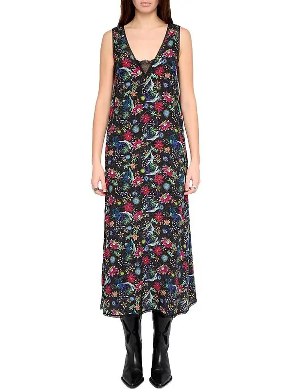 Zadig&Voltaire Renzo Printed Midi Dress - Encre