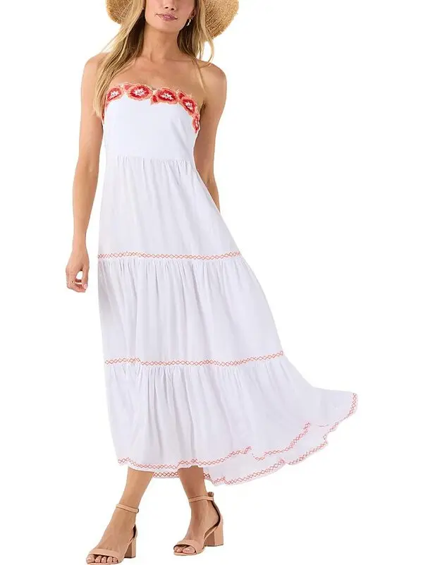 Tiare Hawaii Seapsray Maxi Dress - White