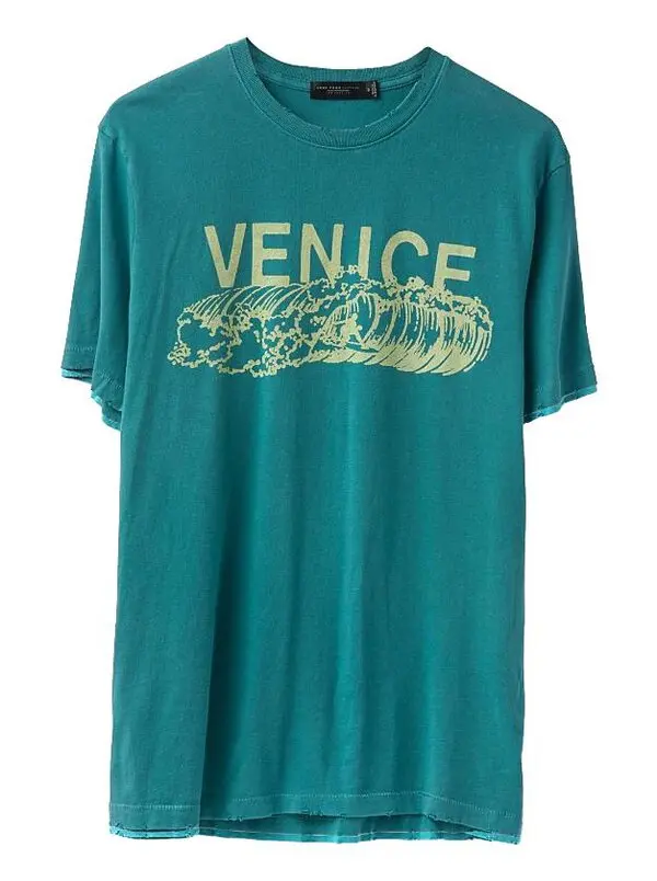 Junk Food Clothing Vintage Venice T-shirt - Brittany Blue