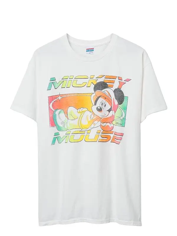 Junk Food Clothing Mickey Mouse Streetwear Flea Market Tee - White