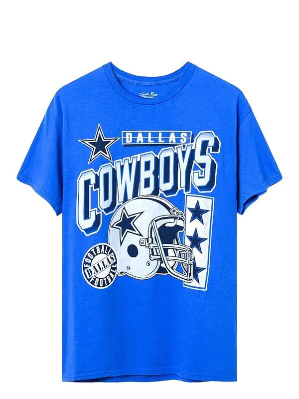 Junk Food Clothing Nfl Dallas Cowboys Checkdown T-shirt - Royal