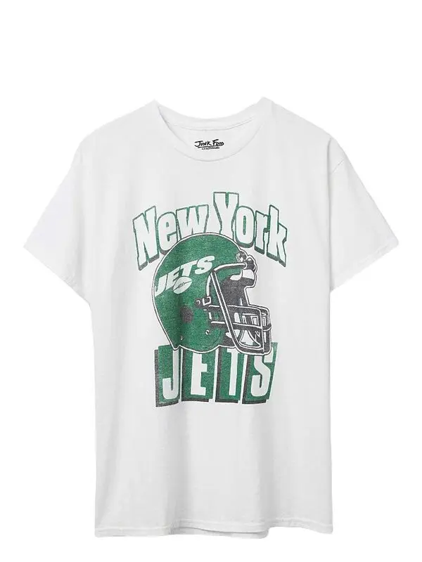 Junk Food Clothing Nfl New York Jets Throwback Helmet T-shirt - White