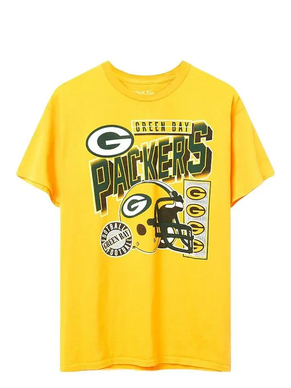 Junk Food Clothing Nfl Green Bay Packers Checkdown T-shirt - Yellow