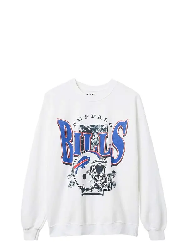 Junk Food Clothing Nfl Buffalo Bills Fleece Crewneck - White