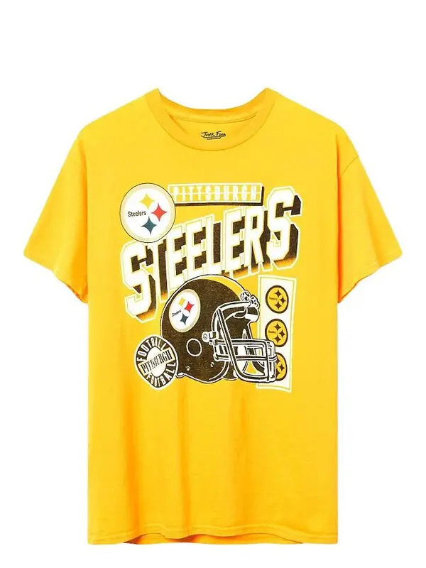 Junk Food Clothing Nfl Pittsburgh Steelers Checkdown T-shirt - Yellow