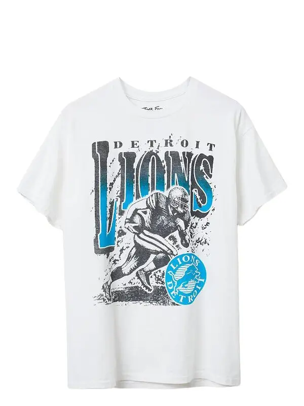 Junk Food Clothing Nfl Detroit Lions Rushing Flea Market Tee - White
