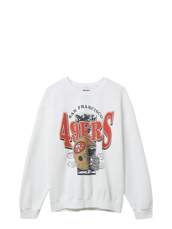 Junk Food Clothing Nfl San Francisco 49ers Crew Fleece - White