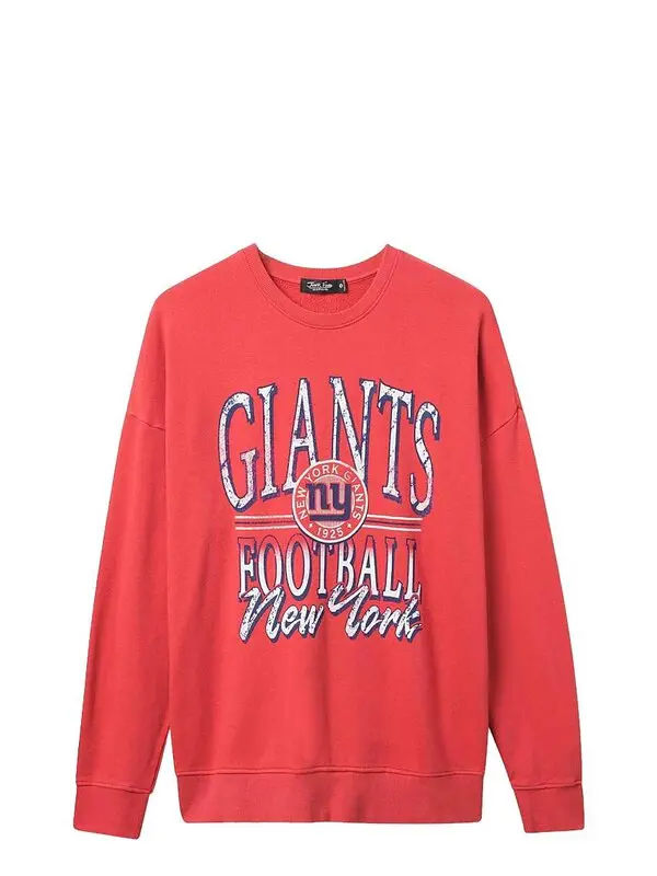 Junk Food Clothing Nfl New York Giants Lateral Crew Fleece - Licorice