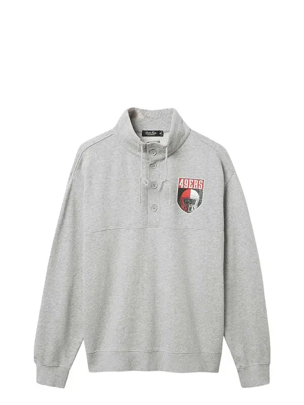 Junk Food Clothing Nfl San Francisco 49ers Slant Fleece - Heather Grey