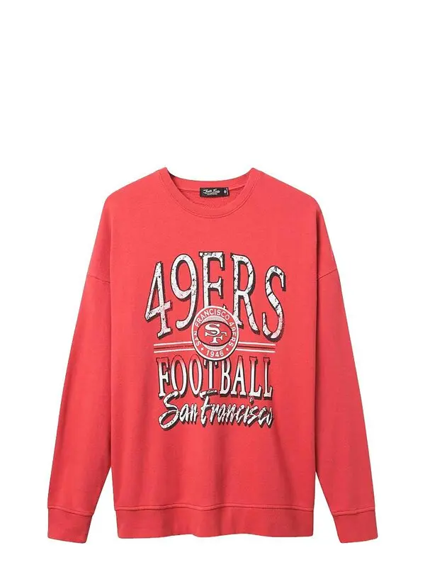 Junk Food Clothing Nfl San Francisco 49ers Lateral Crew Fleece - Licorice