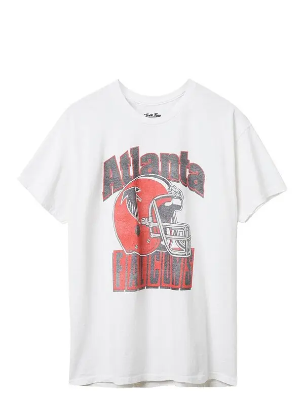 Junk Food Clothing Nfl Atlanta Falcons Throwback Helmet T-shirt - White