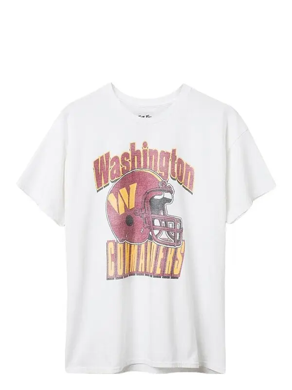 Junk Food Clothing Nfl Washington Commanders Throwback Helmet Flea Market Tee - White