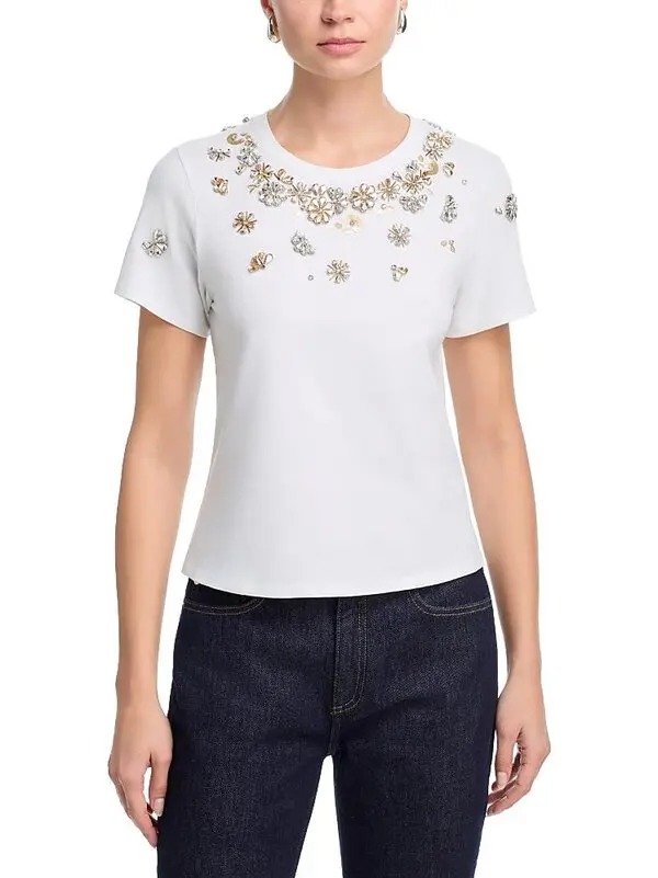 Cinq À Sept Embellished Top - White