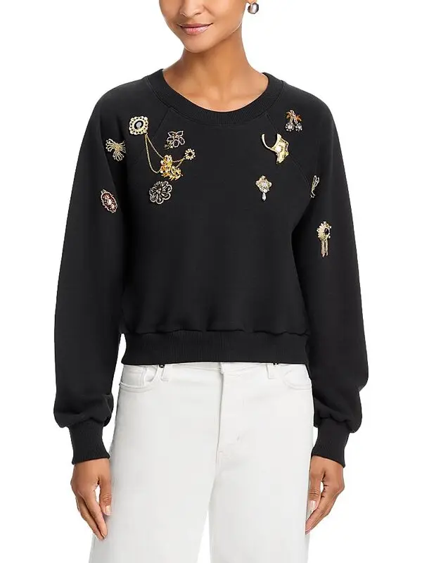 Cinq À Sept Jennifer Brooches Sweatshirt - Black
