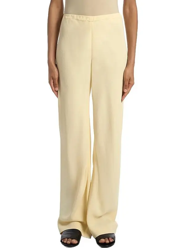 Wardrobe.NYC Crepe Bias Cut Pants - Butter