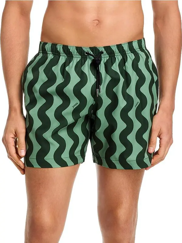 YUASA MENSWEAR Waveform Swim Shorts - Green