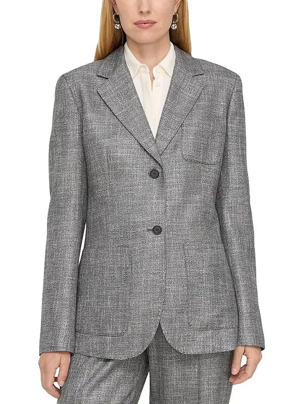 Lafayette 148 New York Notch Lapel Blazer - Black Multi