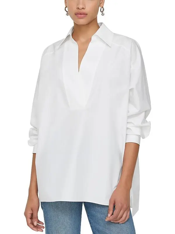 Lafayette 148 New York Oversized Popover Shirt - White