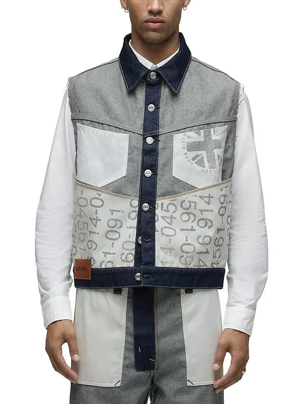 Hudson Jeans Columbus Number Graphic Vest - City