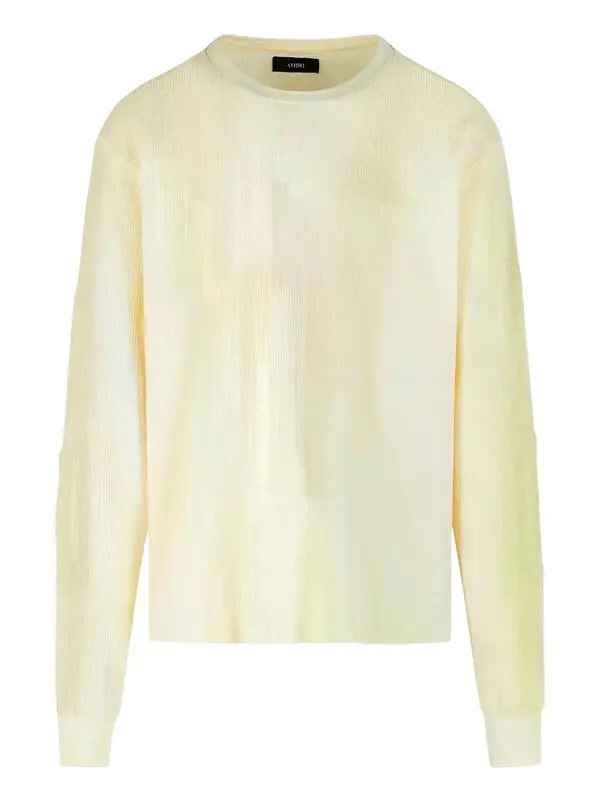 Amiri Ribbed Long Sleeve T-shirt - Neutrals