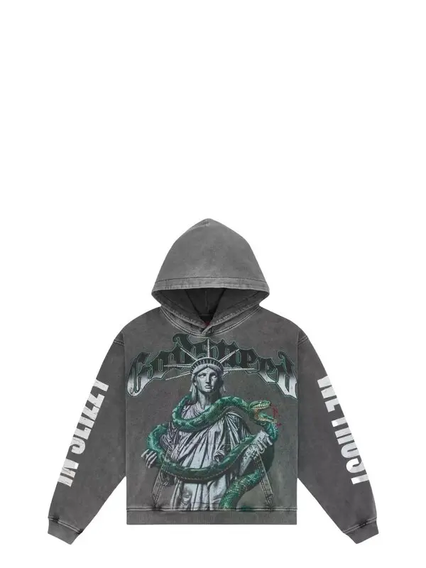 GODSPEED Graphic Print Hoodie - Grey