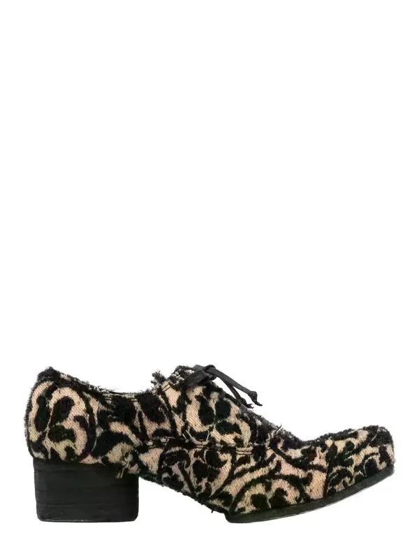 UMA WANG Jacquard Square-toe Brogues - Neutrals
