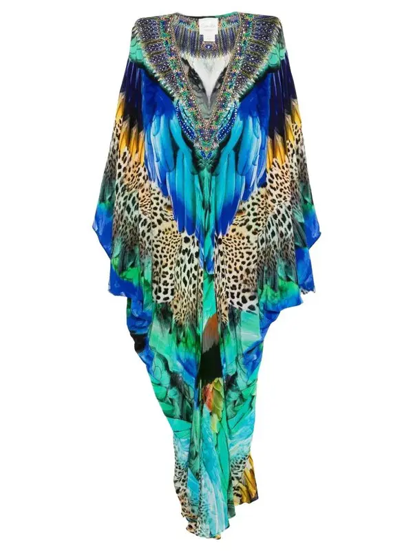 Camilla Graphic-print T-shape Dress - Blue