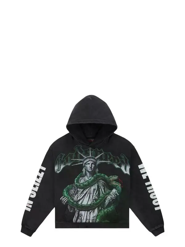GODSPEED Graphic Print Hoodie - Black
