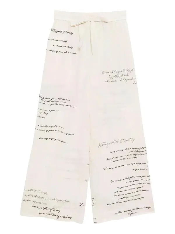 Zimmermann Embroidered Pants - Neutrals