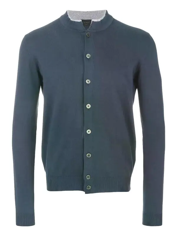 DELL'OGLIO Button-front Cardigan - Blue