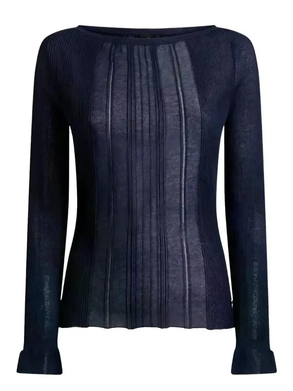 Etro Jacquard See-through Sweater - Blue