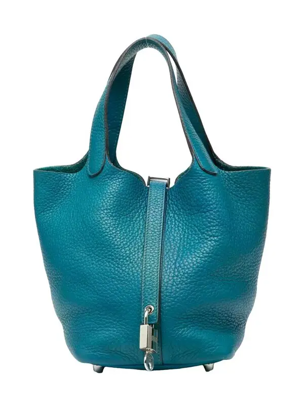 Hermès Clemence Picotin Lock 18 Handbag - Blue
