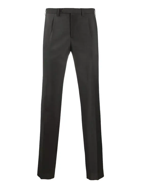 DELL'OGLIO Tapered-leg Tailored Trousers - Brown