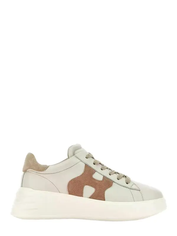 Hogan Rebel Leather Sneakers - Neutrals