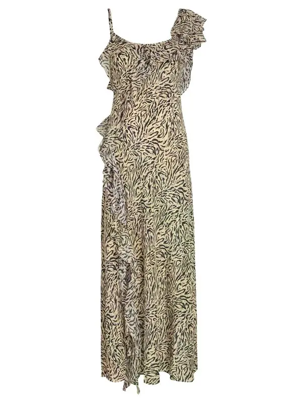 Rixo Ester Ruffled Maxi Dress - Neutrals
