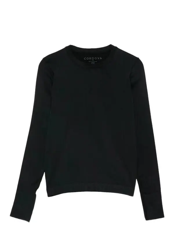 Cordova Crew-neck Baselayer Top - Black