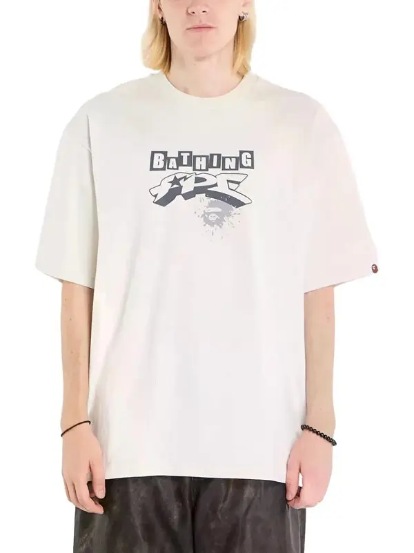 A BATHING APE Graffiti Logo T-shirt - Neutrals