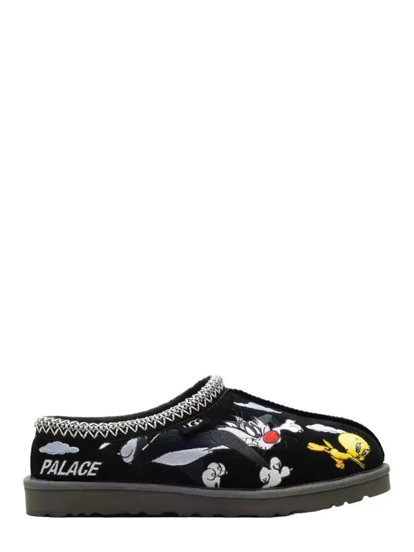 UGG Cartoon-embroidered Tasman Slippers - Black