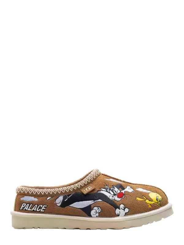 UGG X Palace Looney Tunes Tasman Graphic Slippers - Brown