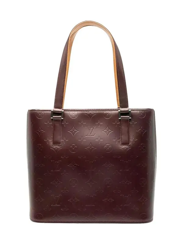 LOUIS VUITTON 2002 Monogram Mat Stockton Tote Bag - Red