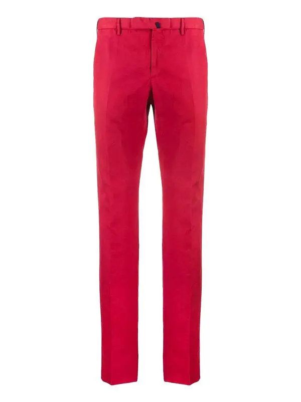 Incotex Slim-fit Linen-cotton Trousers - Red