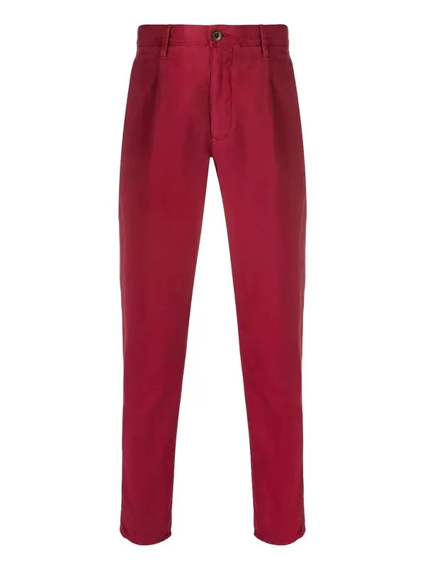 Incotex Pleated Chino Trousers - Red