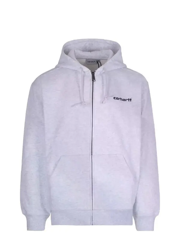 Carhartt Work In Progress Hooded Zip-up Sweatshirt - Grey