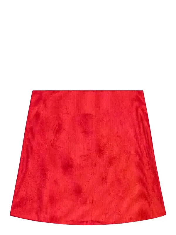 GANNI Corduroy Mini Skirt - Red