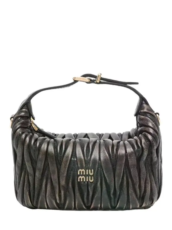 Miu Miu Mini Matelassé Shoulder Bag - Brown
