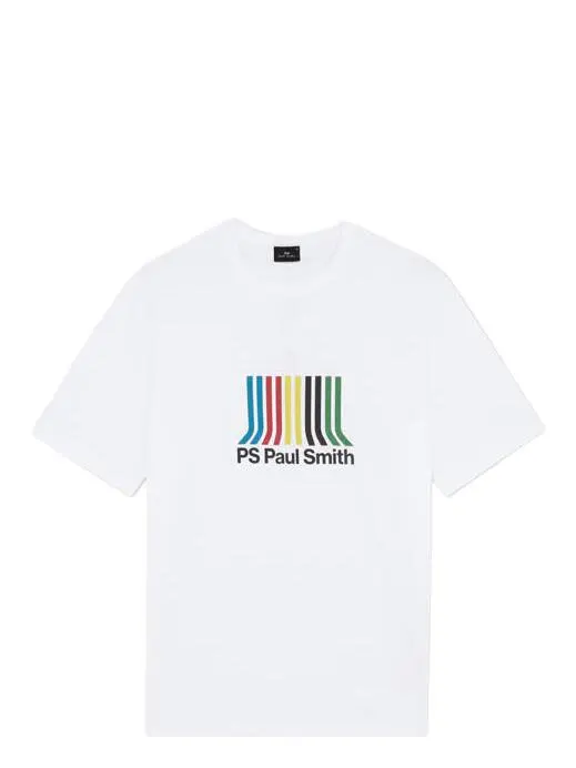 Paul Smith Ps Stripe Print T-shirt - White