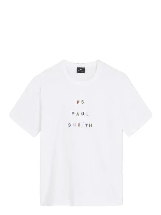 Paul Smith Regular-fit Stencil Print T-shirt - White